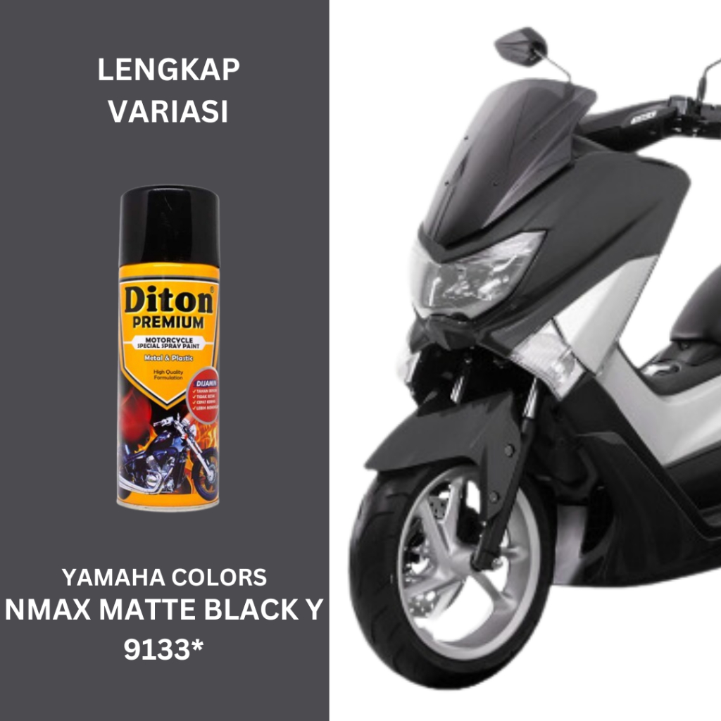 Jual Diton Premium Yamaha Colors NMAX Matte Black Y 9133* 400ml - Cat ...