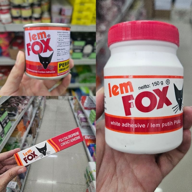 Jual lem cair liquid glue fox kaleng, fox tube odol, lem putih PVAC fox ... Jual lem cair liquid glue fox kaleng, fox tube odol, lem putih PVAC fox ...