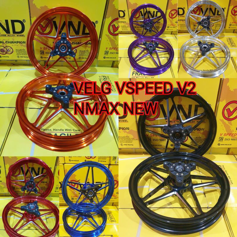 Jual VELG VND V SPEED V2 ALL NEW NMAX YAMAHA NMAX 155 NMAX TURBO NMAX NEO 185*14 215*14 | Shopee ...
