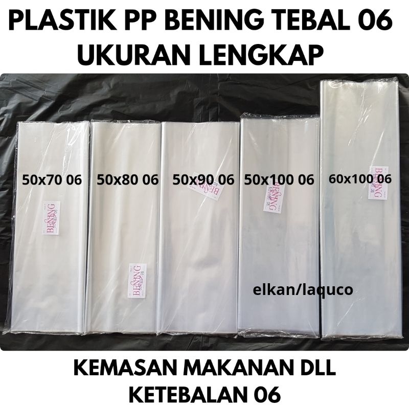 Jual PLASTIK PP BENING TEBAL 06 UKURAN 30x60 35x75 40x50 40x60 40x70 40x80 40x90 45x75 45x80 ...