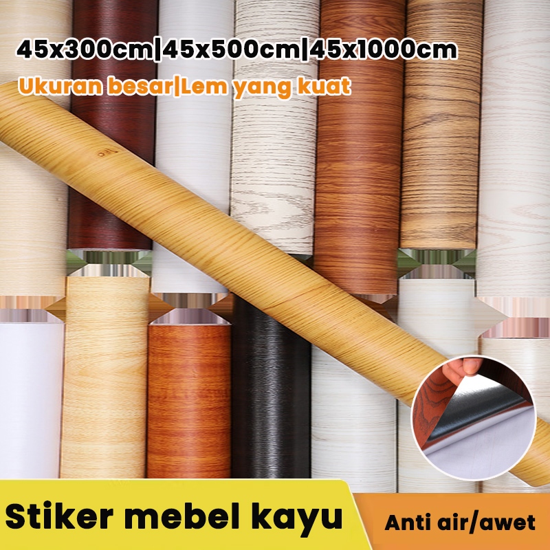 Jual 【profesional】stiker meja kayu stiker lemari kayu wallpaper dinding ...