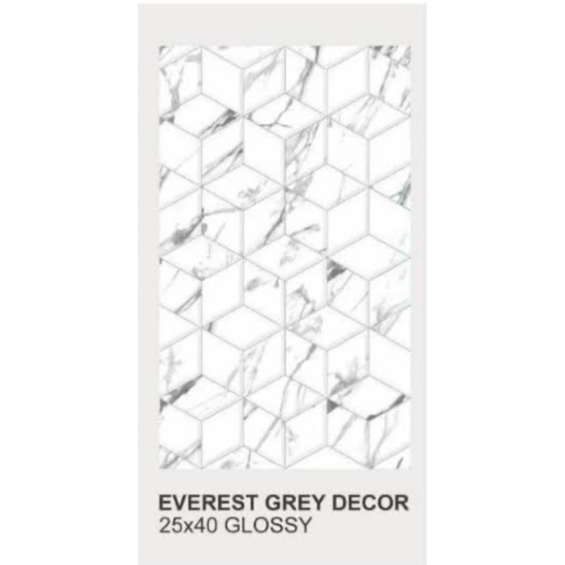 Jual keramik dinding asia everest grey decor 25x40 | Shopee Indonesia