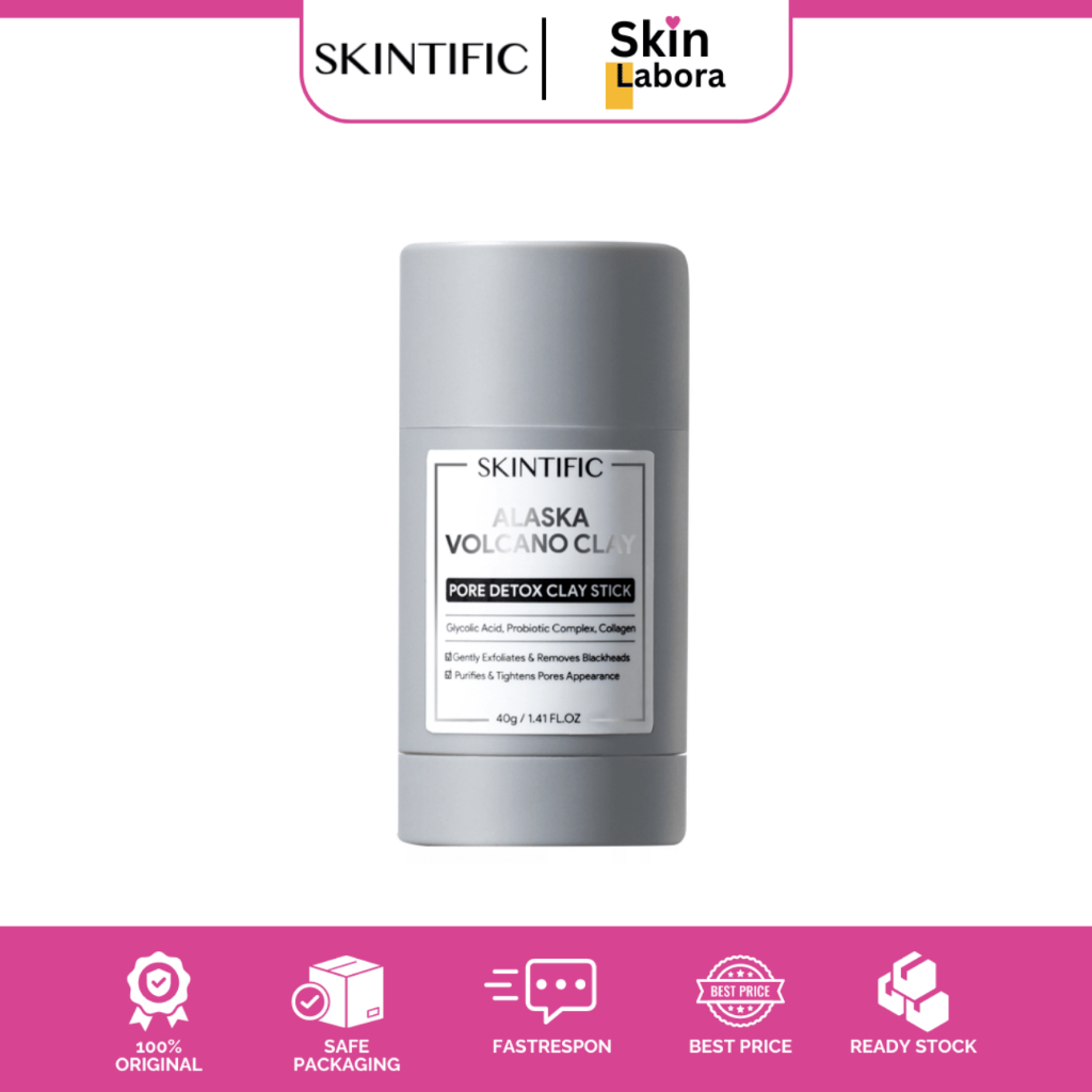 Jual SKINTIFIC - Alaska Volcano Pore Detox Clay Stick 40g | Shopee ...
