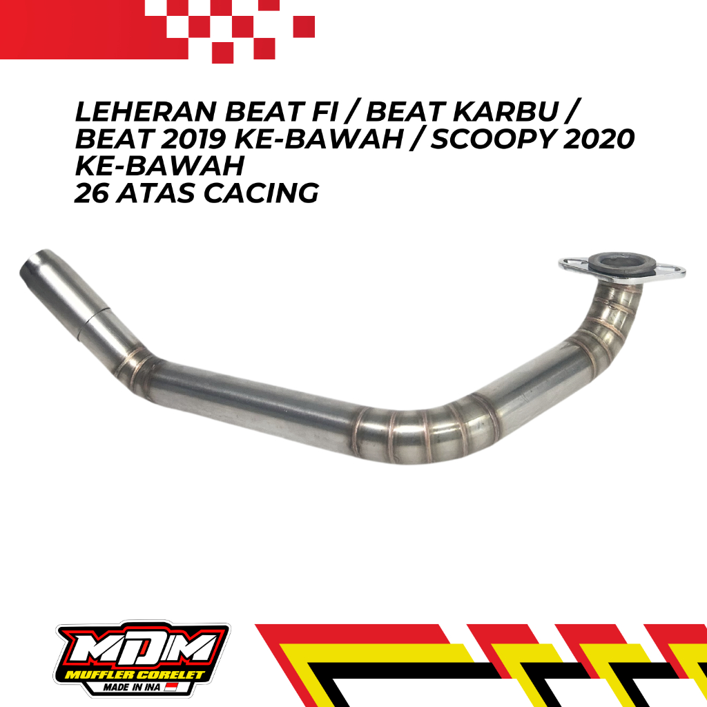 Jual MDM RACING MUFFLER Pipa Leher Kenalpot Beat Fi / Beat Karbu ...