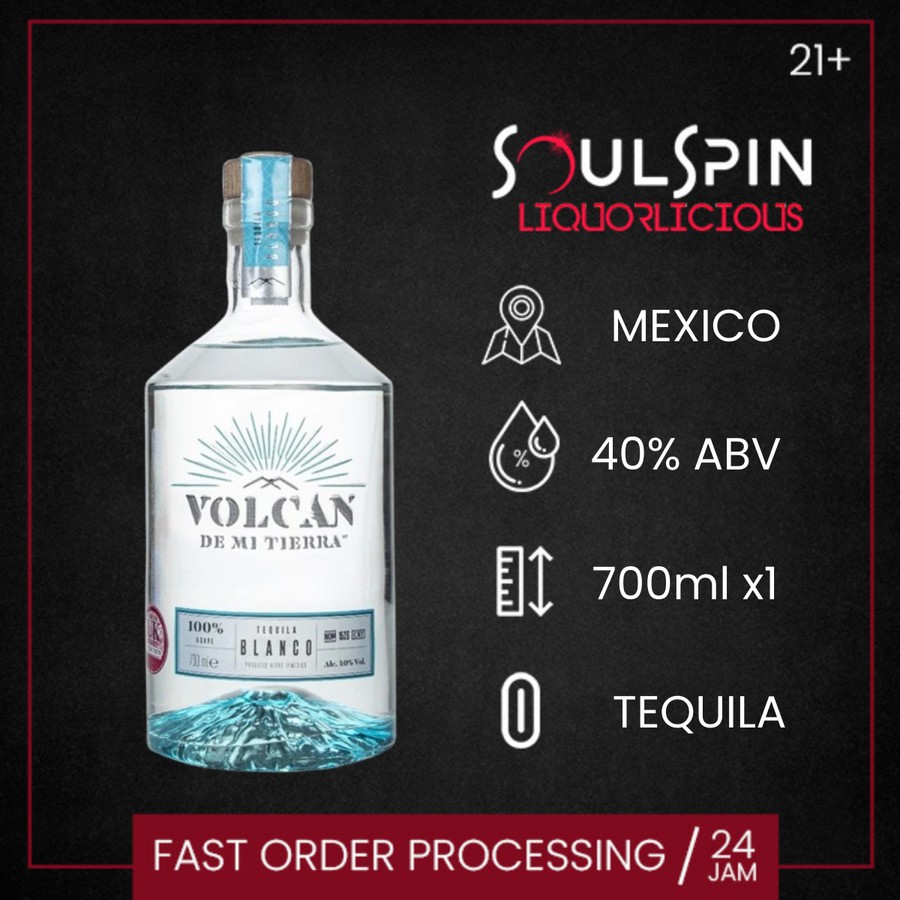 Jual Volcan De Mi Tierra Blanco Tequila 700ml | Shopee Indonesia
