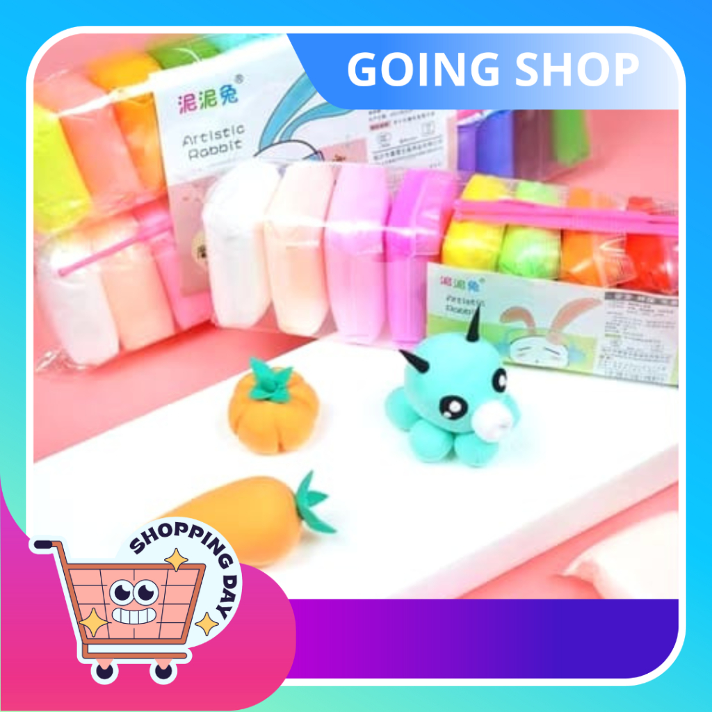 Jual [ GS ] SATU SET ( 12 WARNA & 6 WARNA ) Magic Clay Polymer ...