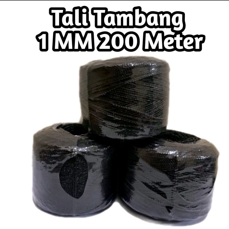 Jual Tali tambang 1mm 200 meter hitam roll - Tali tambang hitam - Tali kenur - Tali layangan ...