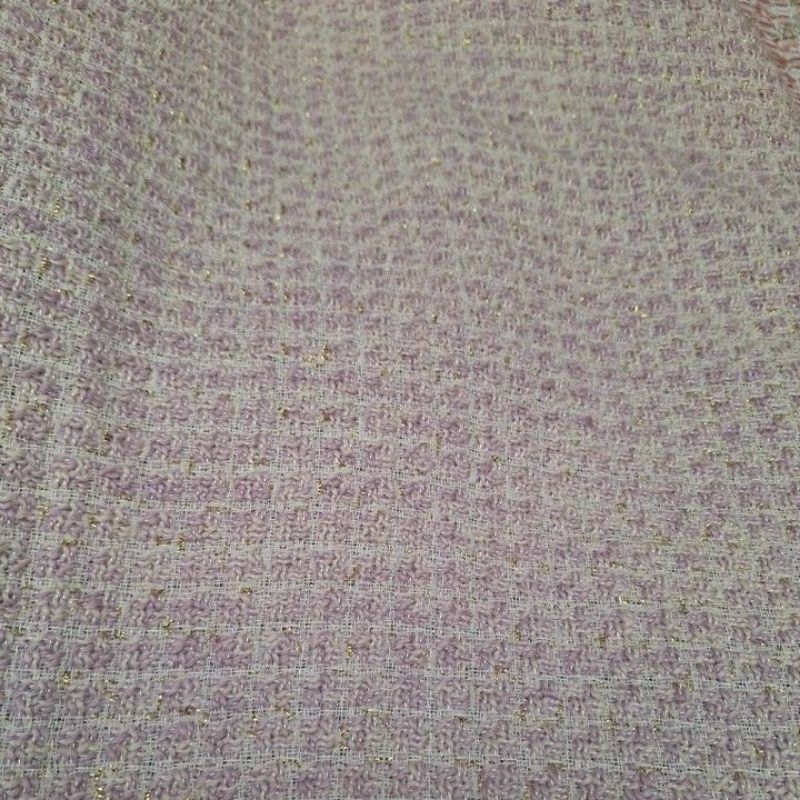 Jual Kain Bahan Tweed premium lilac gold High Quality ( Harga 3 mtr ...
