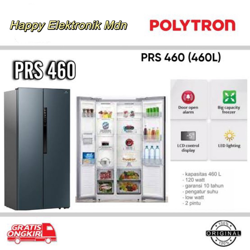 Jual Polytron Prs-460 Polytron Kulkas Side By Side Polytron Kulkas ...