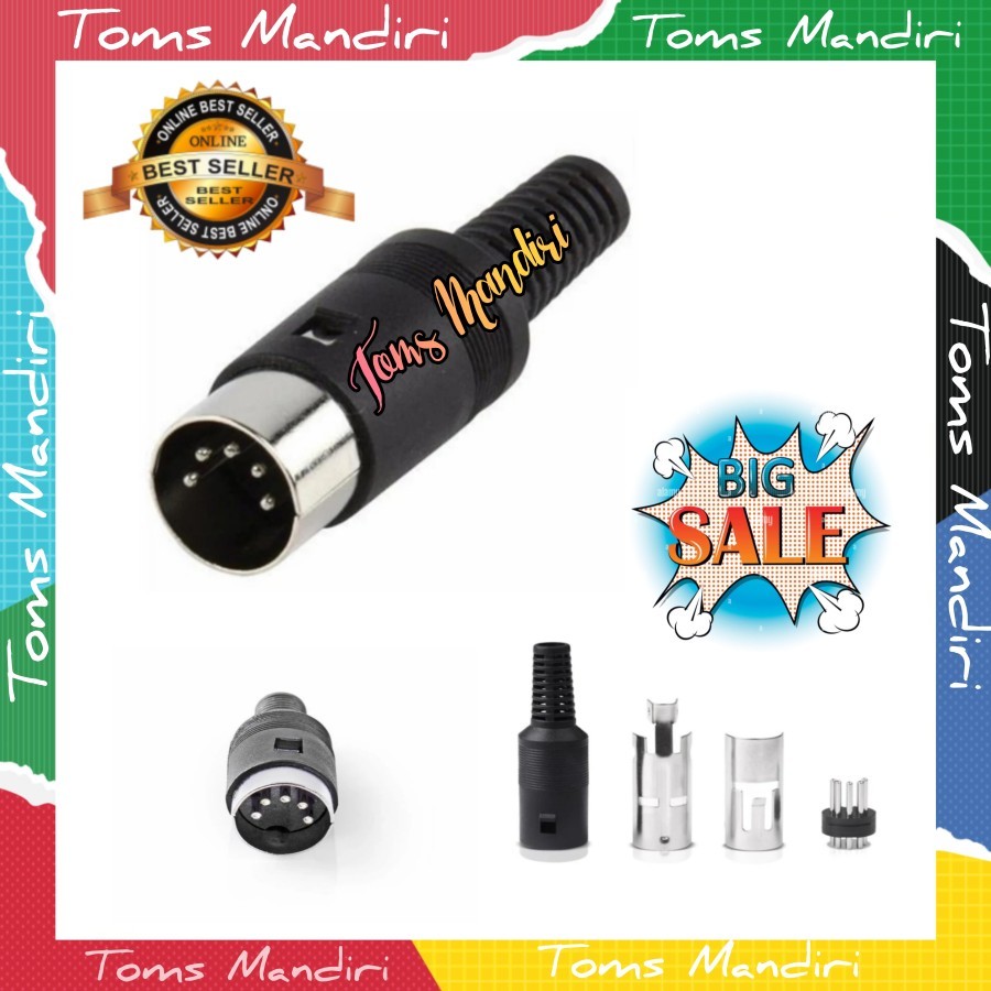 Jual Midi Din 5 Pin Male / Connector Din 5 Pin Male | Shopee Indonesia