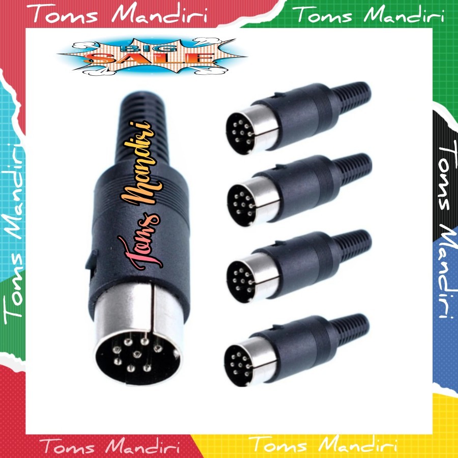 Jual Midi DIN 8 Pin Male / Connector Cable Type 8 Pin Male | Shopee ...