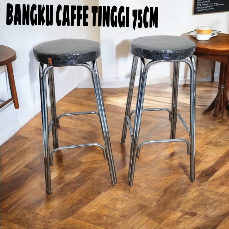 Jual Bangku Bar Tinggi 75cm Bangku Caffe Bangku Bulat Busa Stool Busa ...