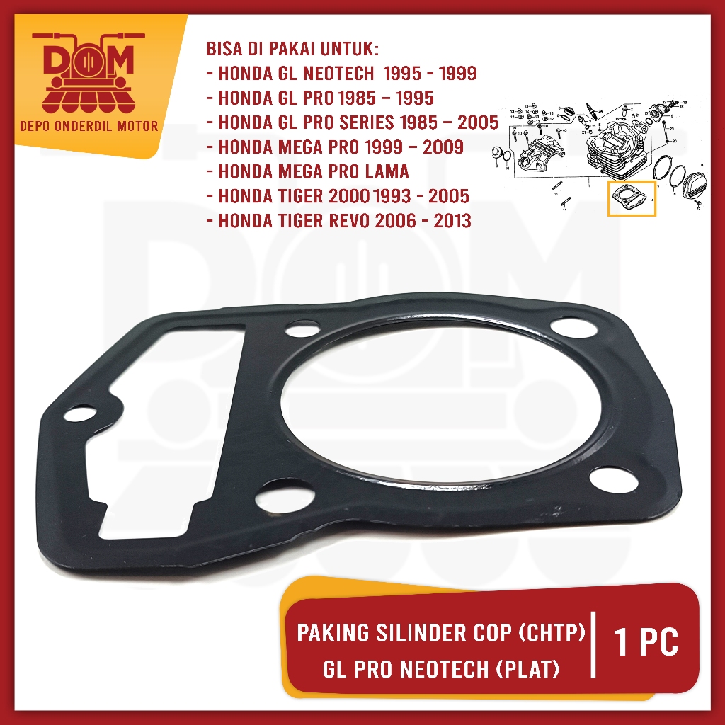 Jual Paking SIlinder Cop GL Pro Neotech (PSP) CHTP Gasket Head Cylinder ...