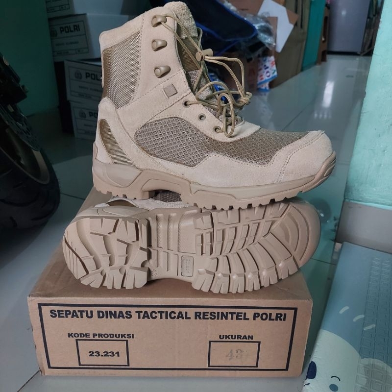 Jual SEPATU GURUN TACTICAL RESINTEL POLRI 7 INCI | Shopee Indonesia