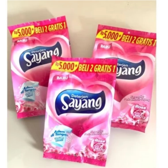Jual [isi3] SAYANG Bubuk 5000 Detergent Pencuci Baju wangi Kemasan ...