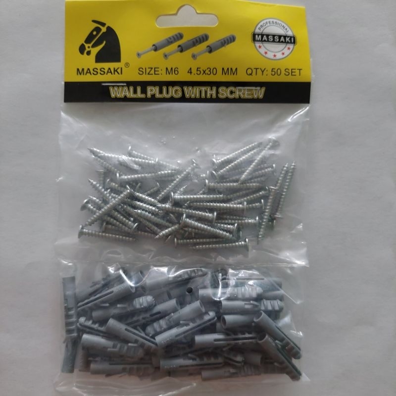 Jual FISHER SET M6 FISER + SEKRUP MASSAKI FISHER MASSAKI ISI 50 PCS | Shopee Indonesia