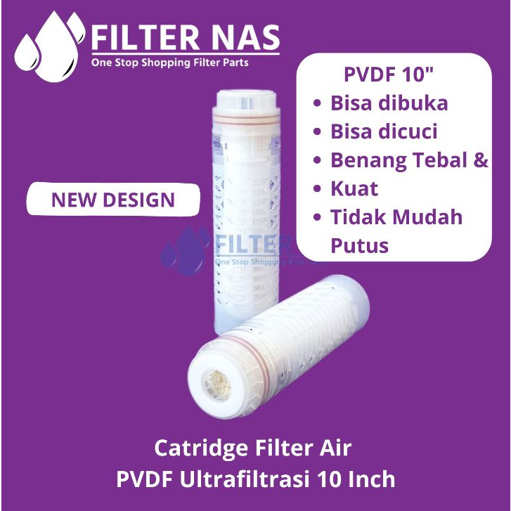 Jual Catridge Filter Air PVDF Ultrafiltrasi 10 Inch | Shopee Indonesia