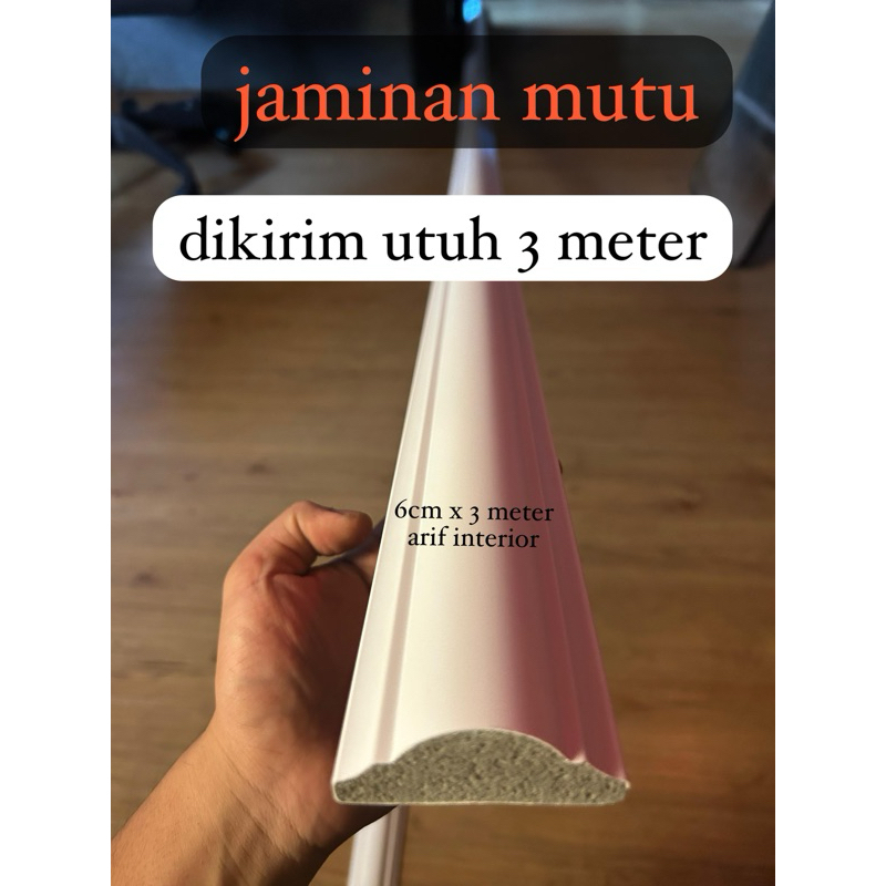 Jual list molding pvc CANDI 6cm PANJANG 3 METER bahan pvc arif interior ...