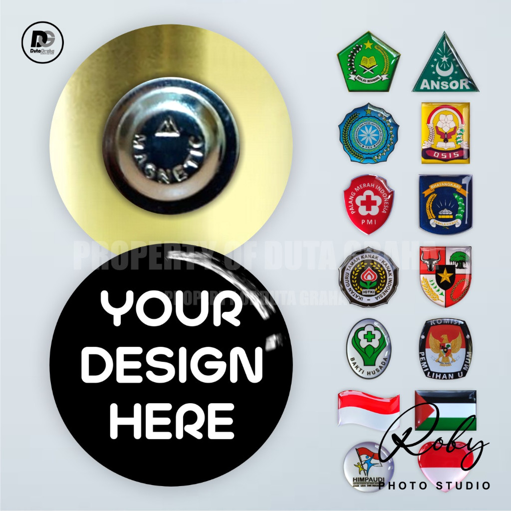 Jual [CUSTOM] PIN MAGNET KUNINGAN RESIN Pin Bros Aksesoris Souvenir ...