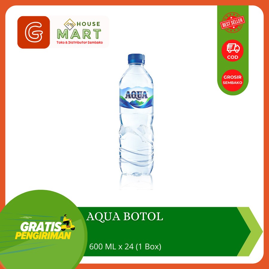 Jual AQUA BOTOL 600 ML 1 DUS (24 BOTOL) / Air Minum Dalam Kemasan (AMDK) Kardus | Shopee Indonesia