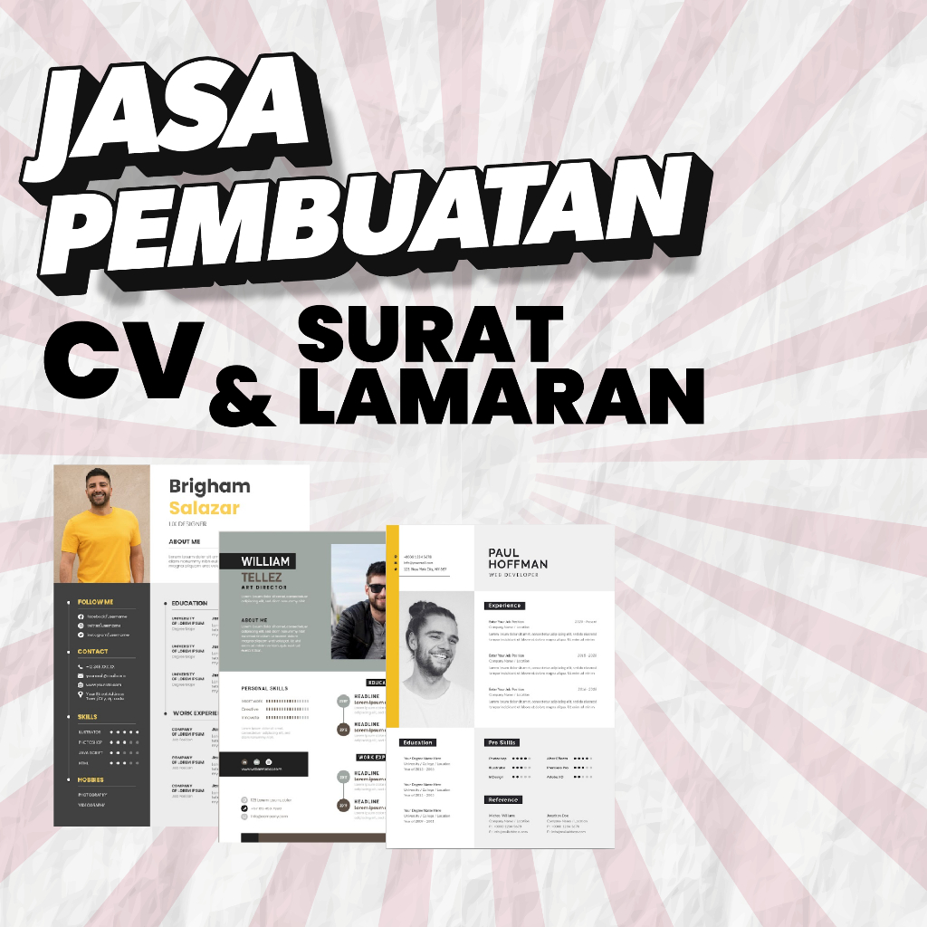 Jual [ TERMURAH ] JASA PEMBUATAN CV | DESAIN CV | SURAT LAMARAN KERJA | LAMARAN KERJA | EDIT ...