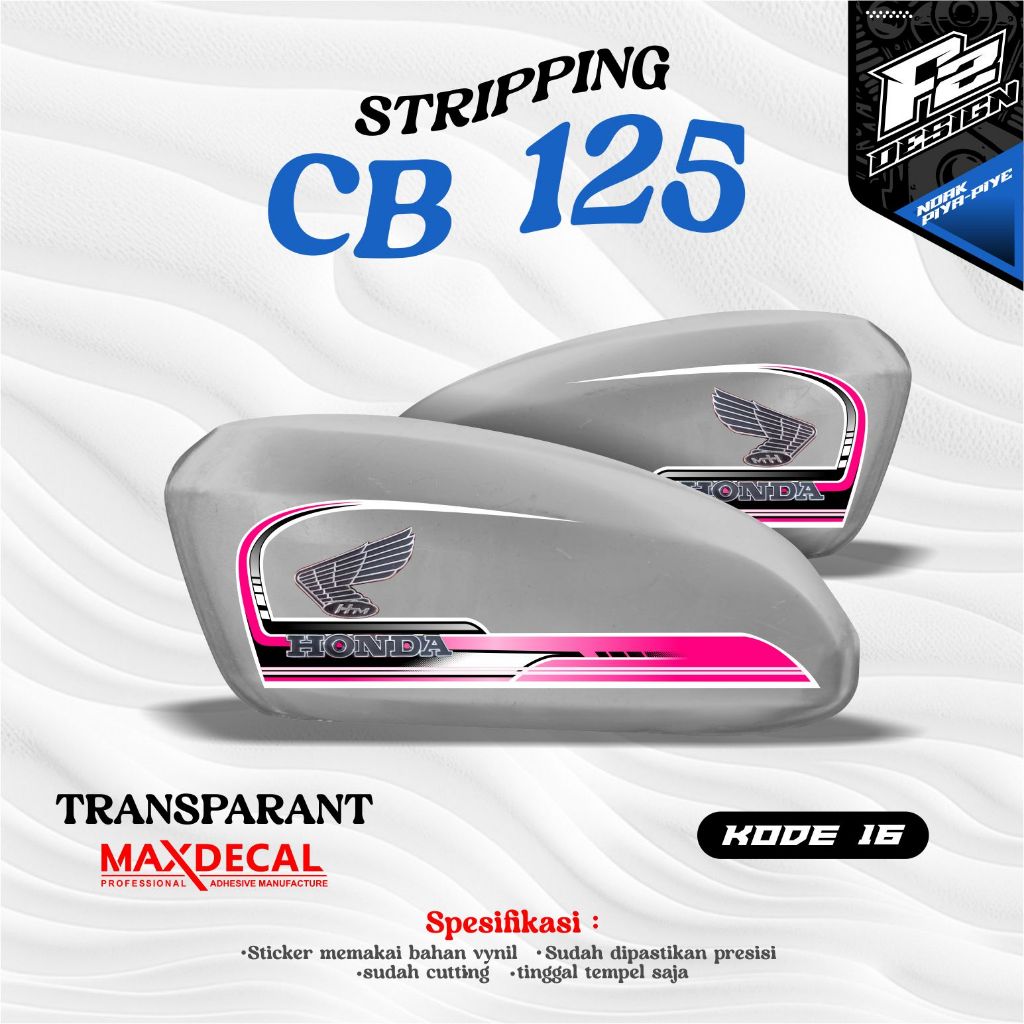 Jual STIKER TANGKI CB POLOS CB BATIK STRIPING CB 125 CB 100 CB GLATIK ...