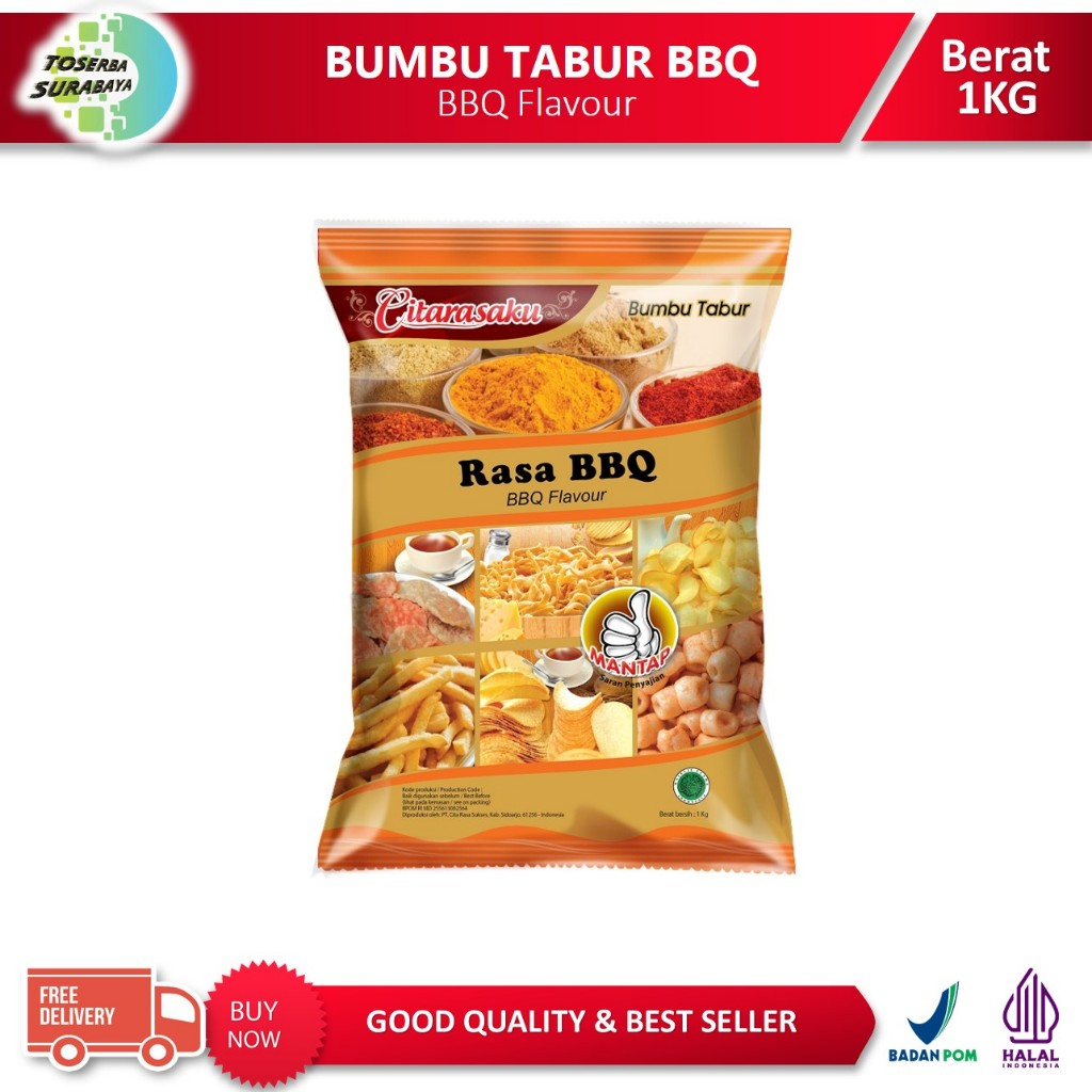 Jual Bumbu Tabur Rasa BBQ Barbeque 1Kg / Bumbu Bubuk / Seasoning Powder ...