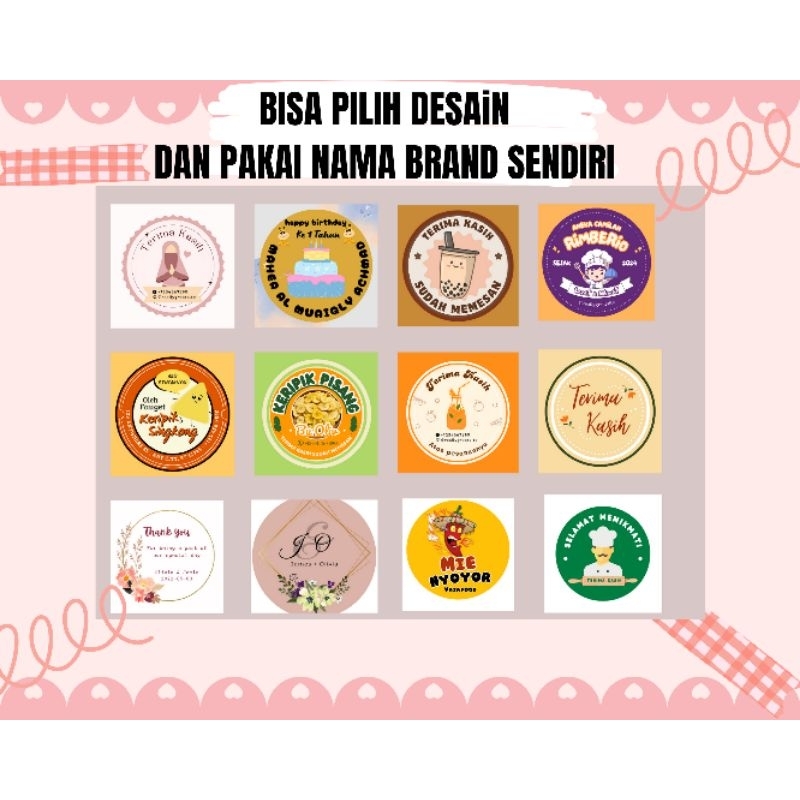 Jual STIKER LABEL KEMASAN MAKANAN/LOGO BULAT/stiker bulat | Shopee ...