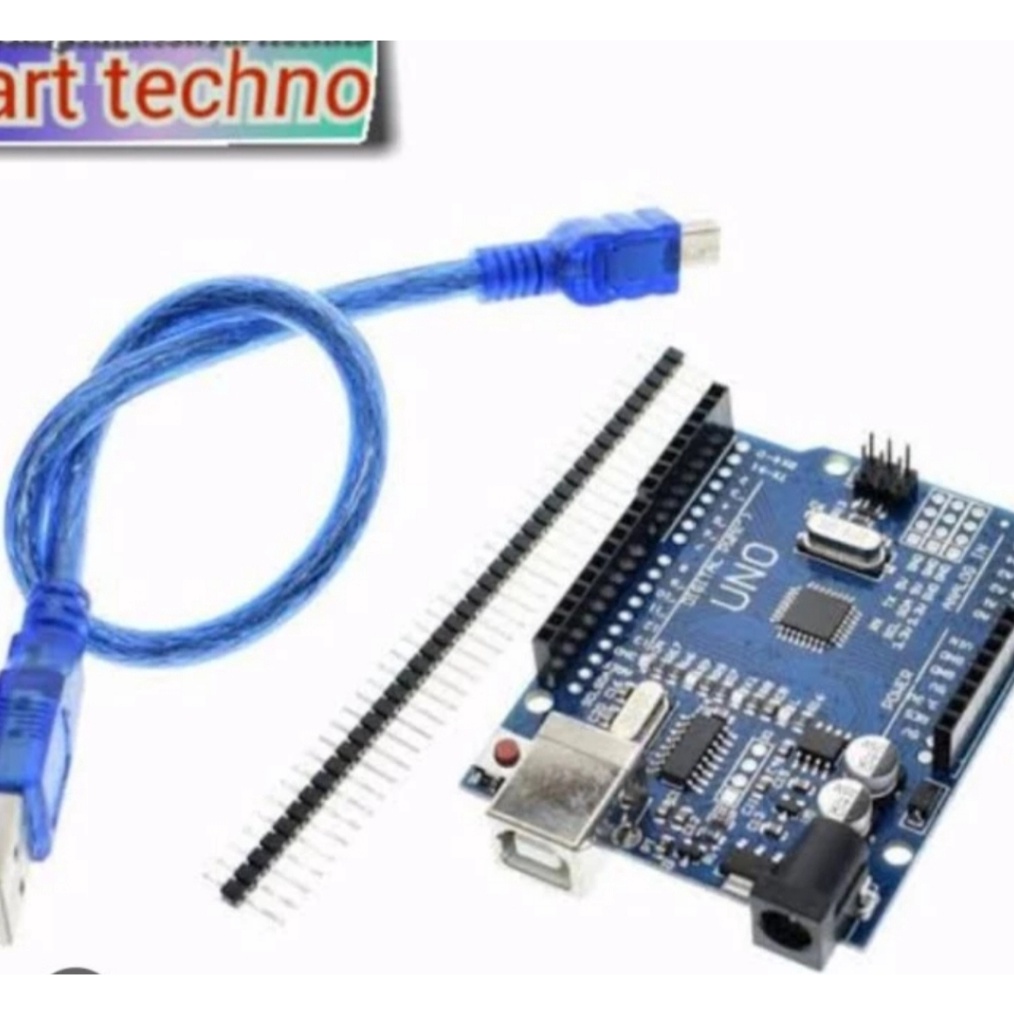 Jual ART F2J8 Arduino UNO R3 ATMEGA328 SMD CH34 pin header kabel USB ...