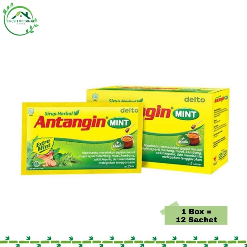 Jual Antangin Ginger Mint 1 Dus isi 12Pcs|Antangin Syrup Mint| Original ...
