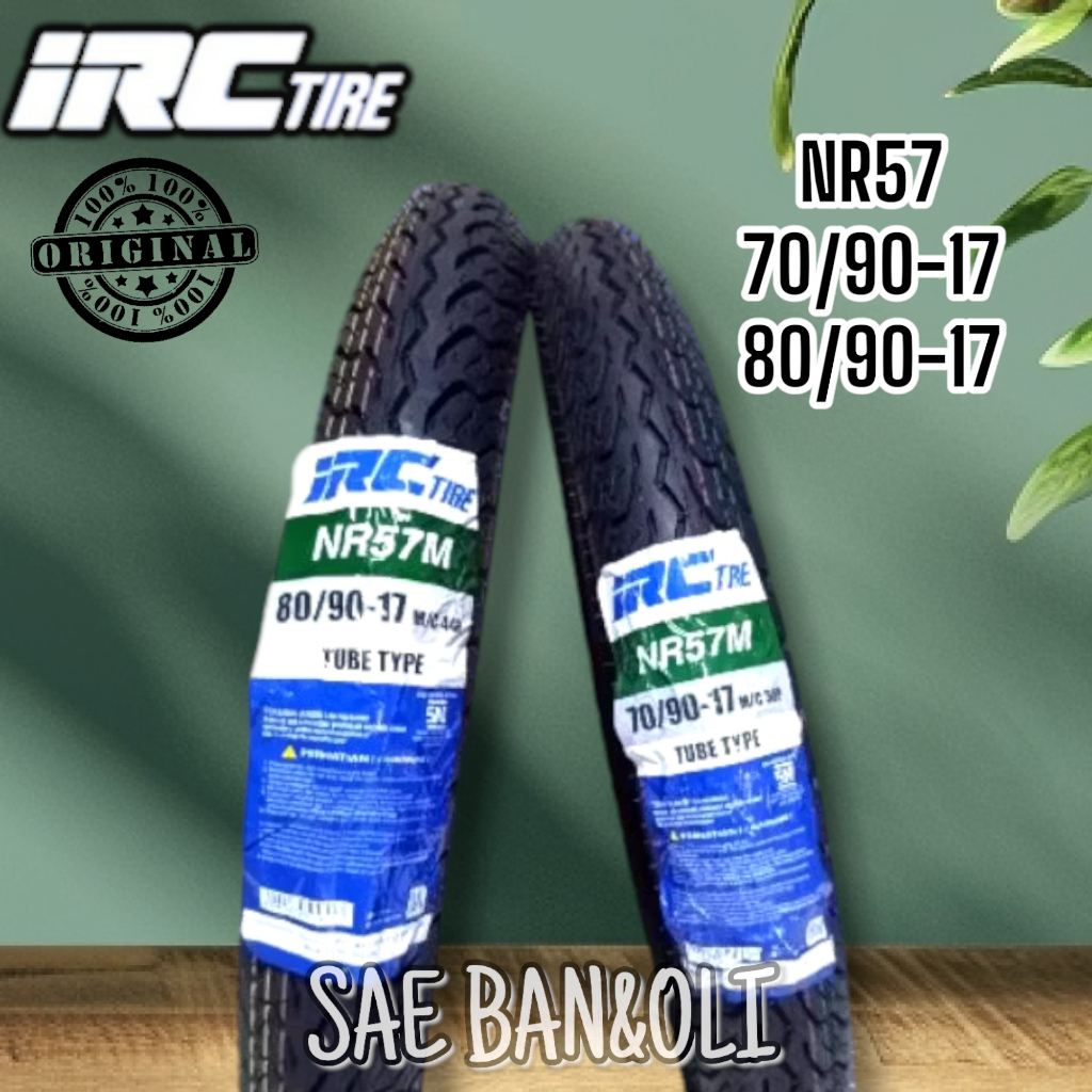 Jual BAN LUAR IRC NR57 BAN LUAR SEPASANG DEPAN BLK NR57 80/90-17 DAN 70 ...