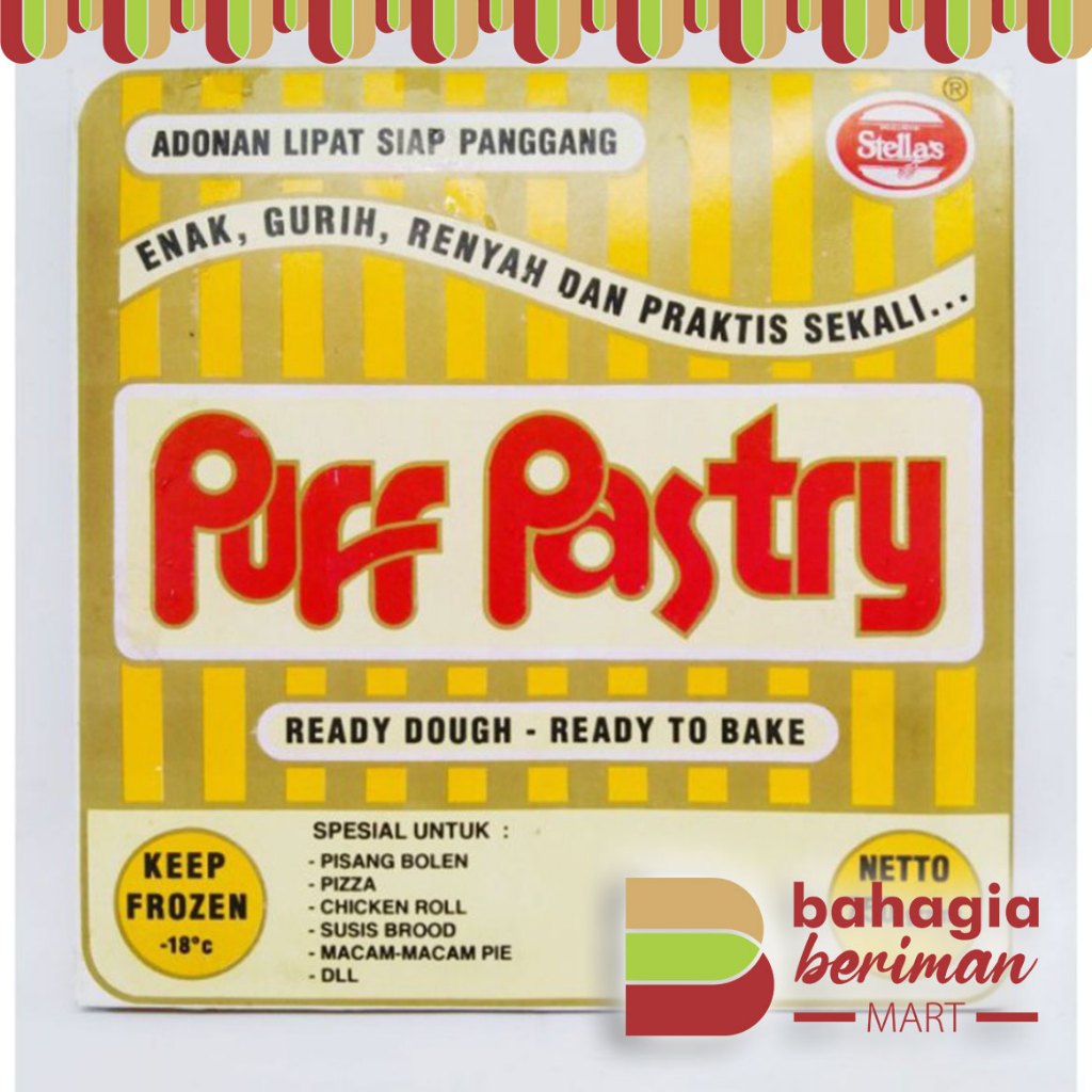 Jual STELLA'S PUFF PASTRY 750 GR Adonan Lipat | Shopee Indonesia