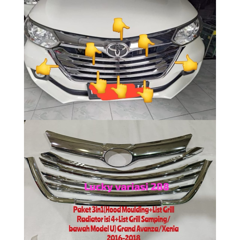 Jual Garnish Grill Geril List lis Grill Hood Moulding Side Grill List ...