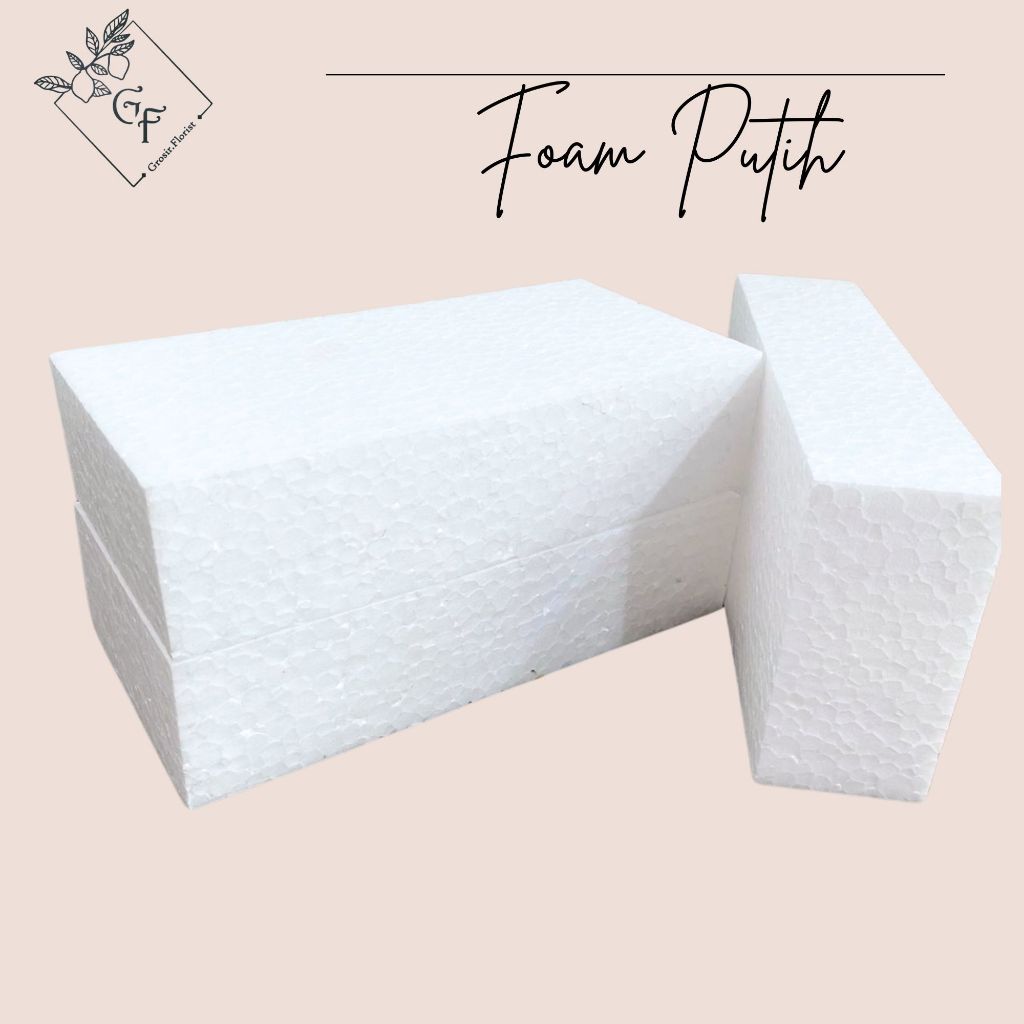 Jual TERLENGKAP FOAM PUTIH BUSA BUNGA 1 PCS 20x10x5cm / Oasis busa ...