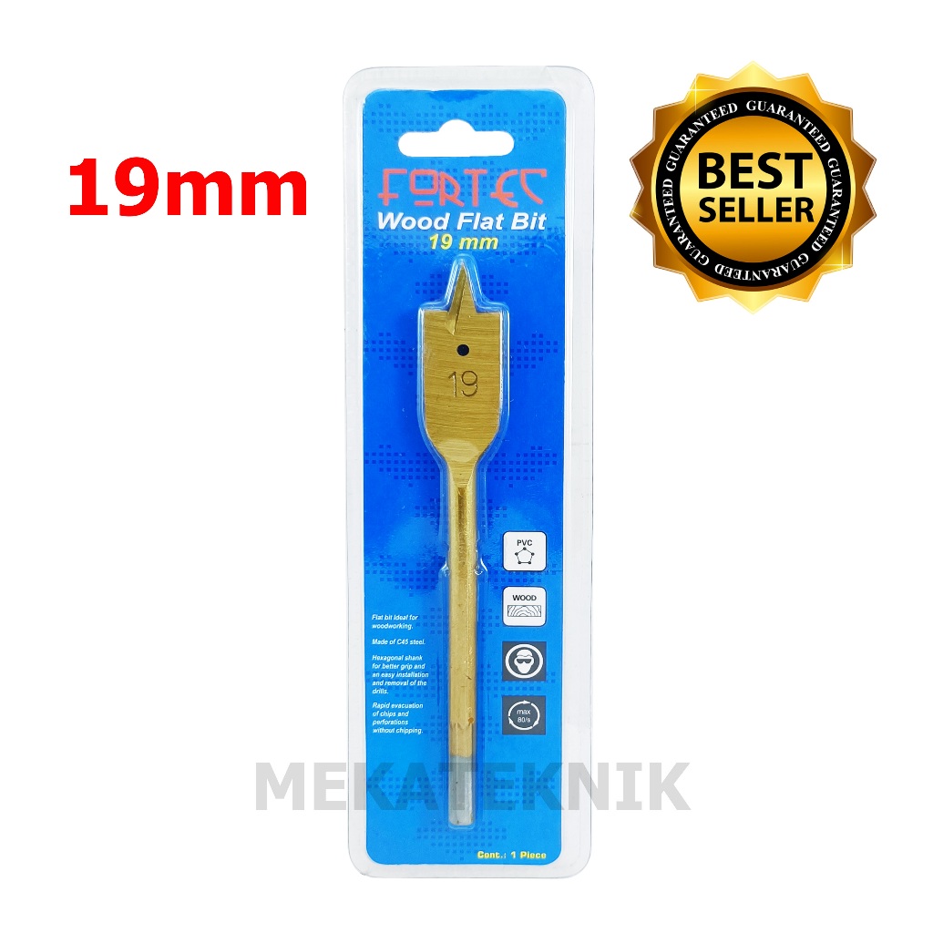 Jual MATA BOR KAYU KIPAS 19MM FORTEC / MATA BOR PELUBANG PEMBOLONG KAYU ...