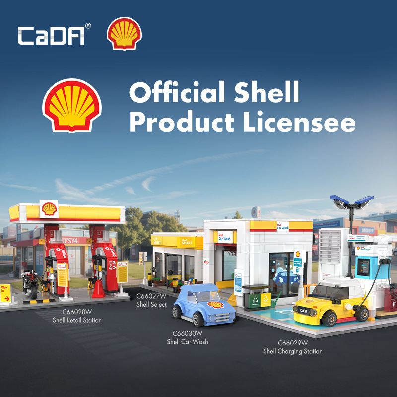 Jual Brick CADA Shell Gas Station Charging Station Car Wash Compatible ...