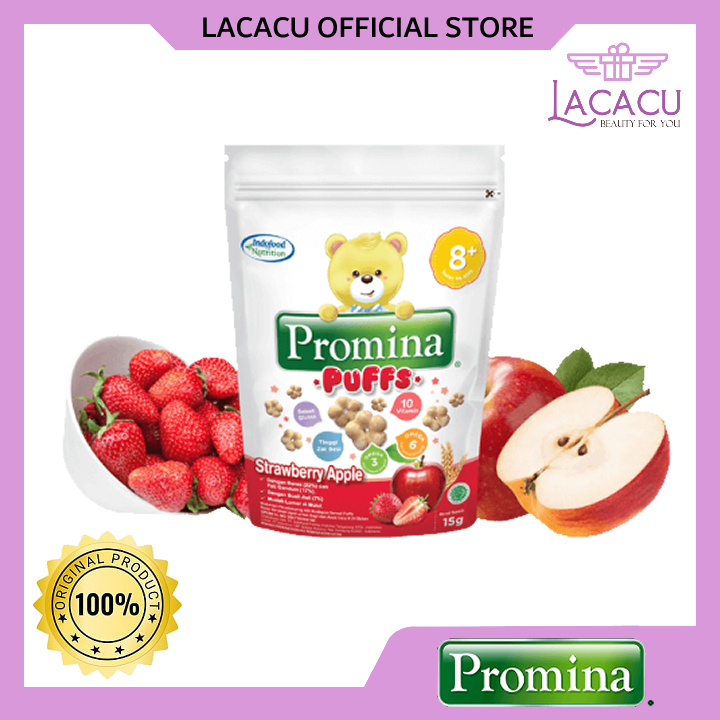 Jual Promina Puffs Strawberry Apple 15 GR | Snack Bayi | Cemilan Anak ...