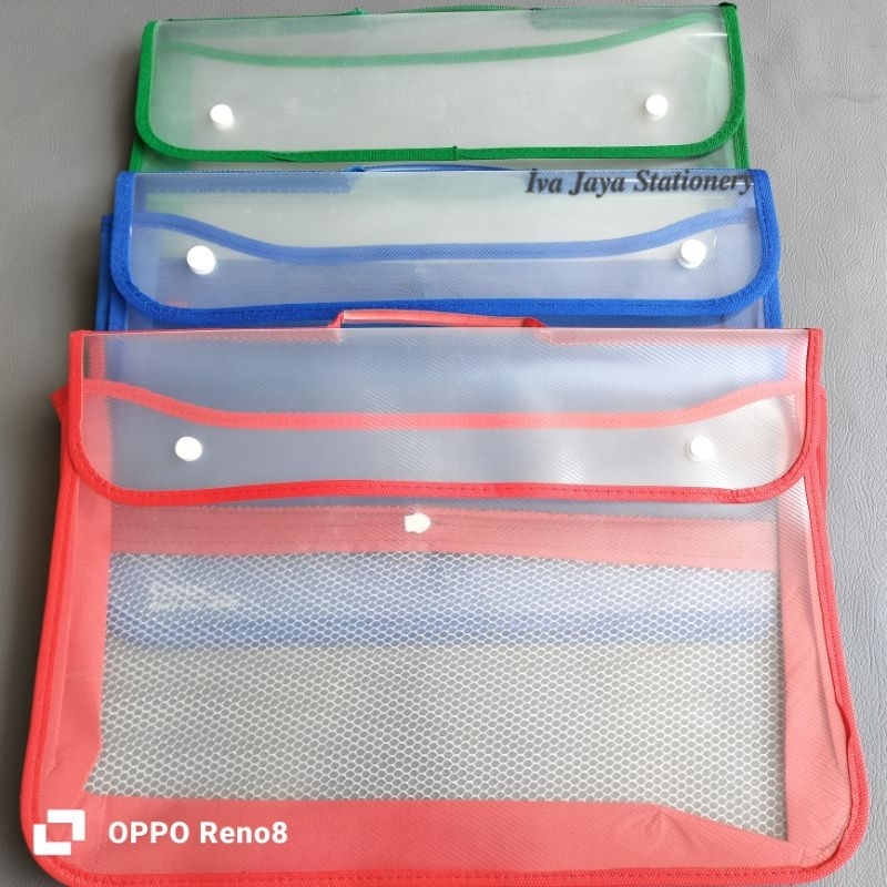 Jual Map Plastik Zipper Bag School Bag Kancing Dua | Shopee Indonesia