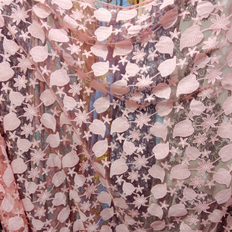 Jual kain tile motif burkat bunga // kain tile // kain meteran // harga ...