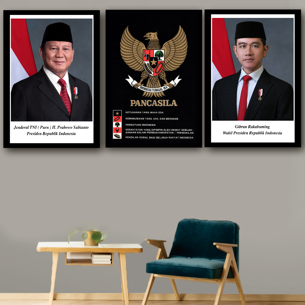 Jual KARIMIKA FOTO BINGKAI PRESIDEN WAKIL PRESIDEN 10R 20x30 Cm PRABOWO ...