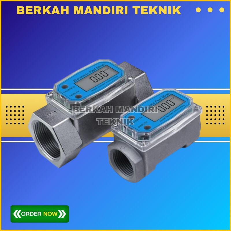 Jual Flow Meter Solar minyak 1inch Digital Flowmeter Turbine | Shopee ...