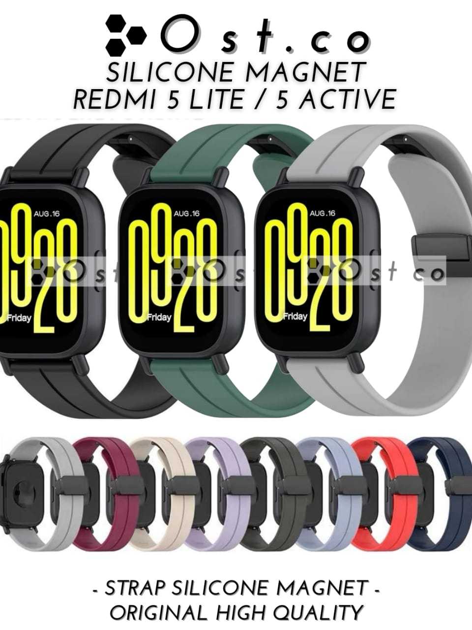 Jual Strap Redmi Watch 5 Active / Redmi Watch 5 Lite Silicone Magnetic ...