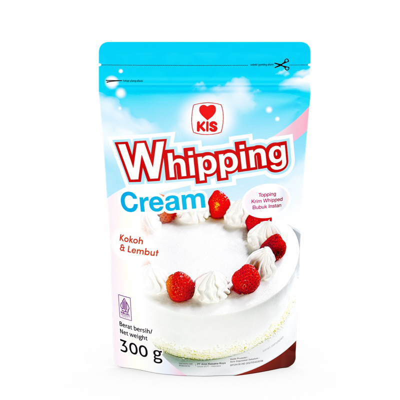 Jual KIS Whipping Cream Powder Whipping Cream Bubuk Instant Kemasan 300 ...