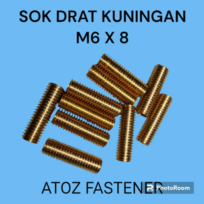 Jual SOK DRAT KUNINGAN M6 X 8 SHOCK DOL | Shopee Indonesia