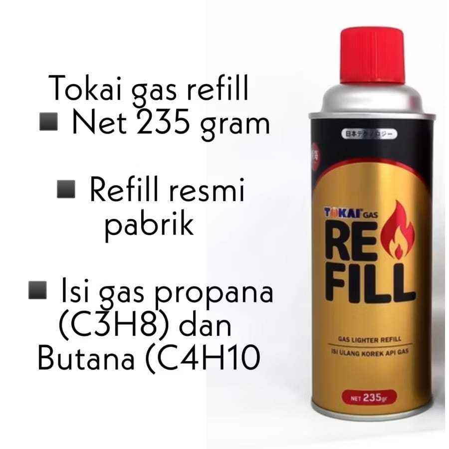 Jual Refill Isi Ulang Korek Api Gas Tokai 235 Gram Asli Segel Pabrik ...