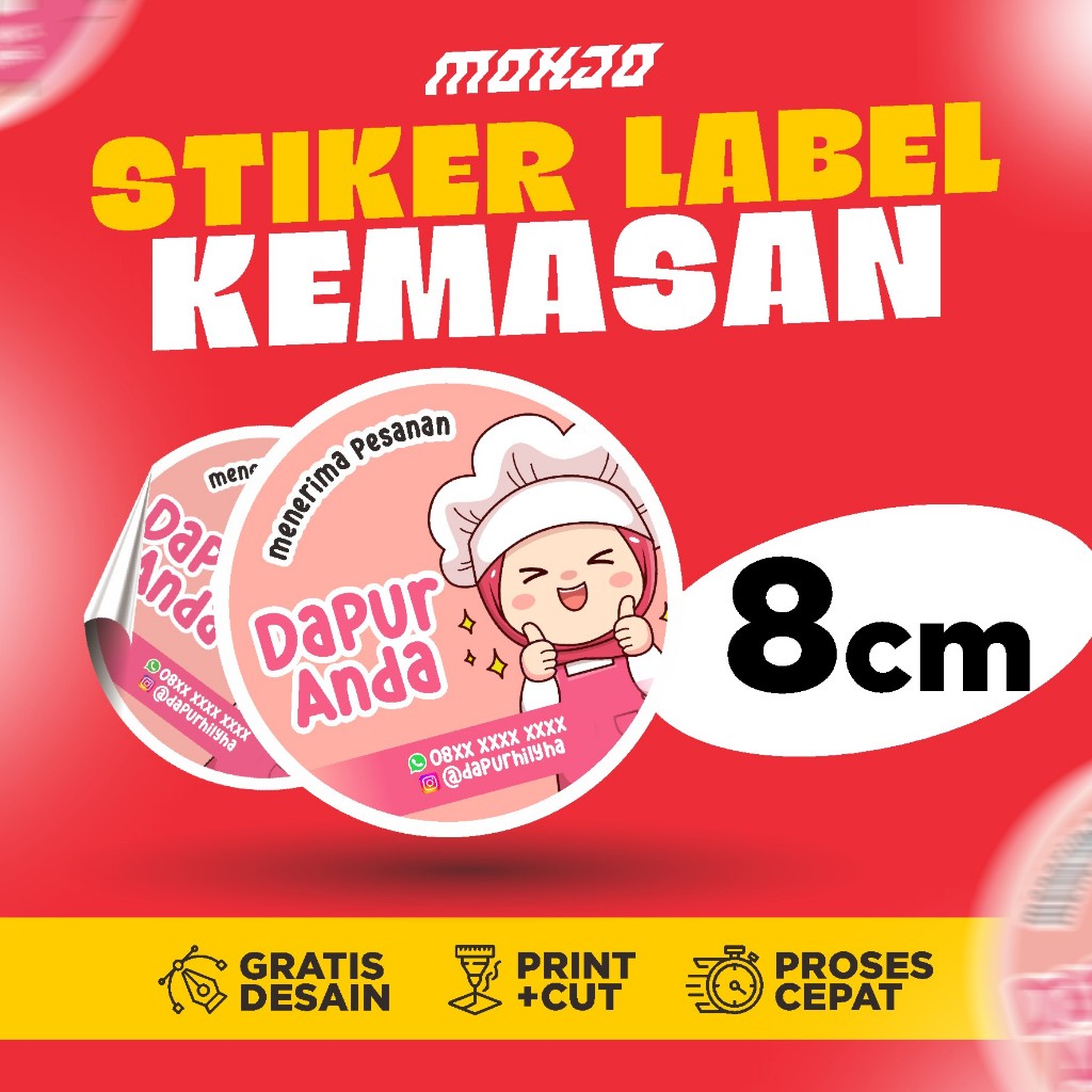 Jual STIKER LABEL MAKANAN STICKER CAMILAN SNACK SIAP TEMPEL CUSTOM ...