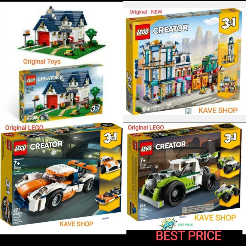 Jual LEGO 31089 Creator : Sunset Track Racer - LEGO 31141 Creator ...