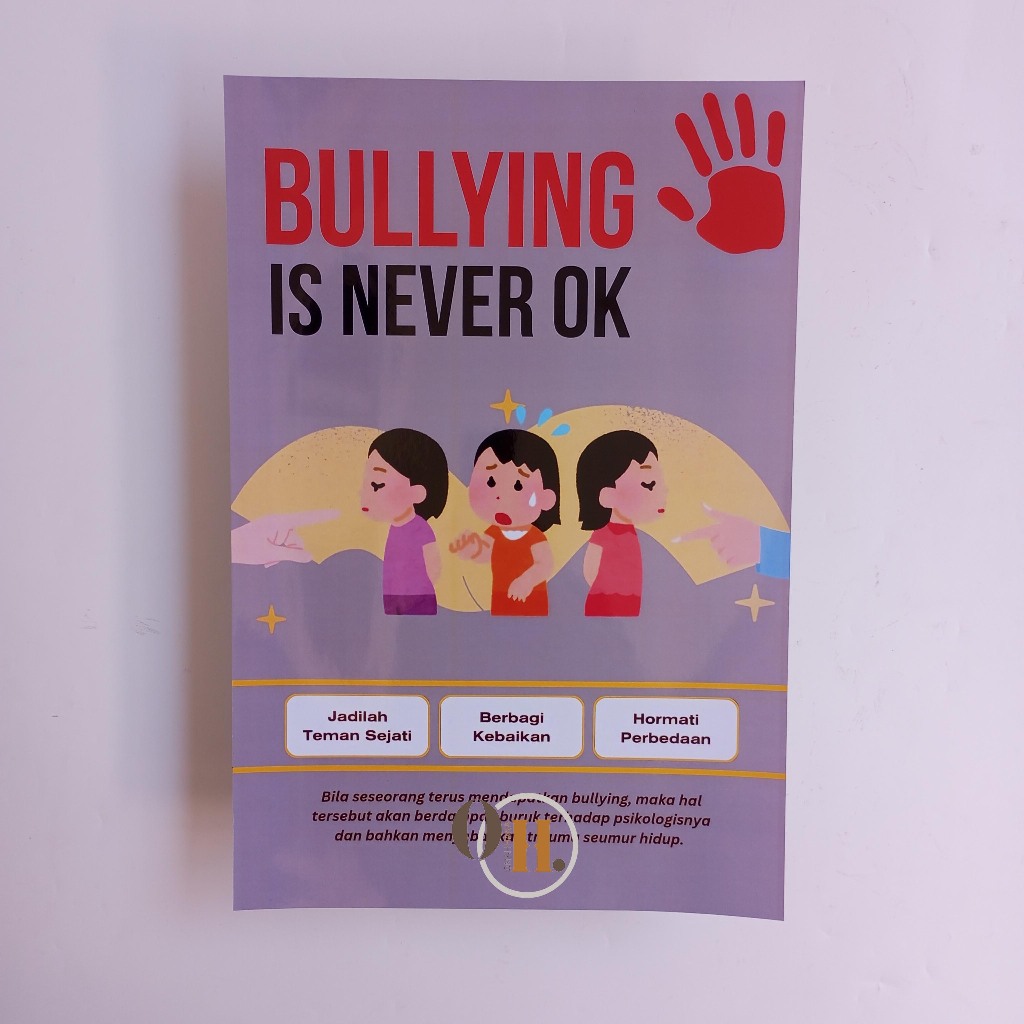 Jual Poster Stop Bullying - Bullying Is Never Ok - Edukasi Perundungan ...
