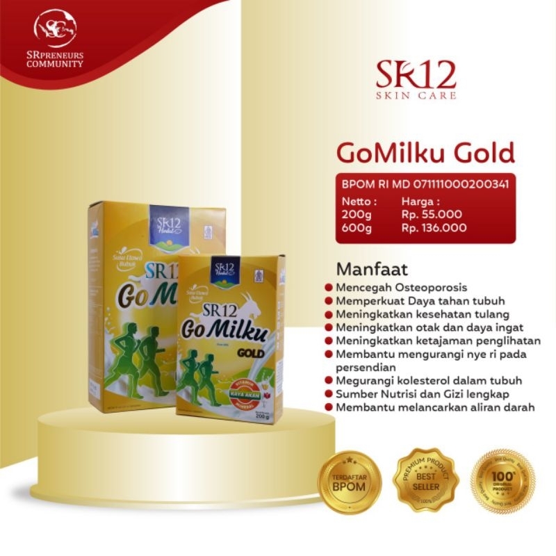 Jual Susu Kambing Etawa GoMilku Gold SR12 Untuk Kesehatan Tubuh dan ...