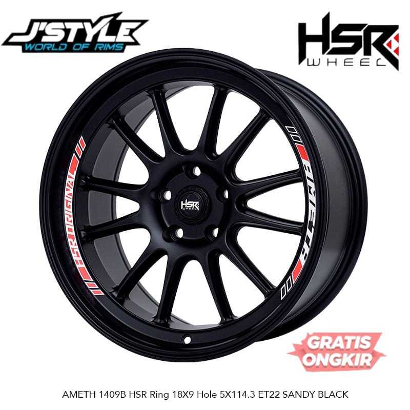 Jual VELG RACING HSR WHEEL TYPE AMETH R18 H5X114,3 FOR INNOVA ZENIX ...